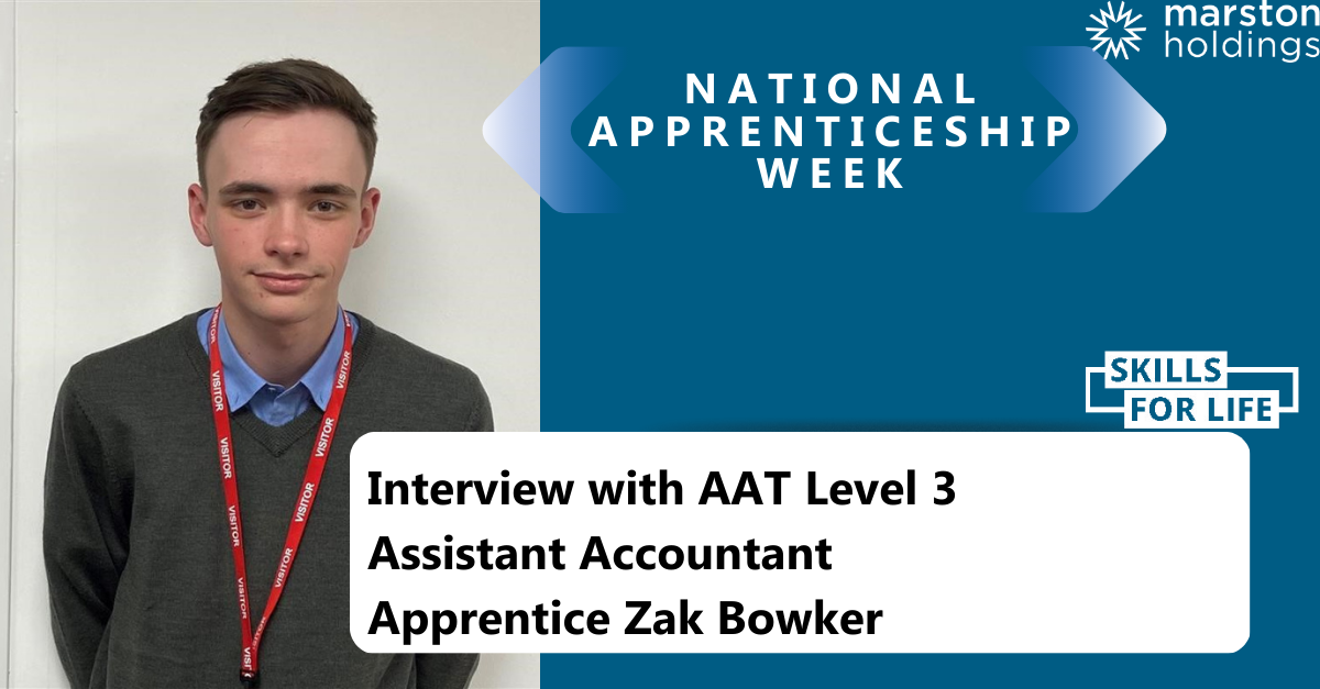 Apprentice interview for National Apprenticeship Week - Marston Holdings